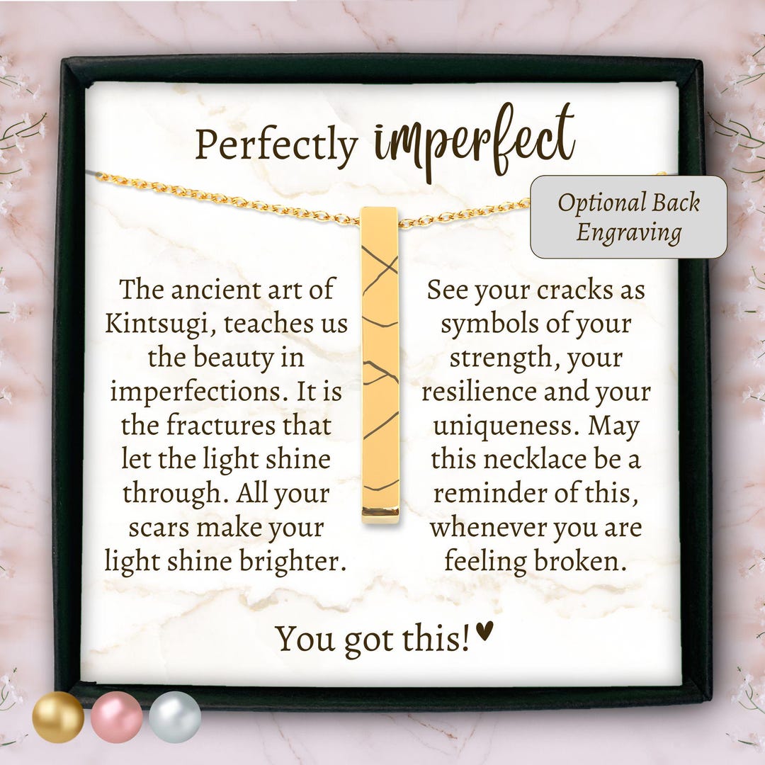 Personalized Perfectly Imperfect Necklace Japanese Kintsugi Inspired ...
