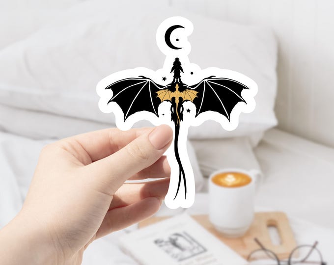 Fourth Wing Sticker Dragon, Book Sticker, Fourth Wing Sticker, Bookish ...