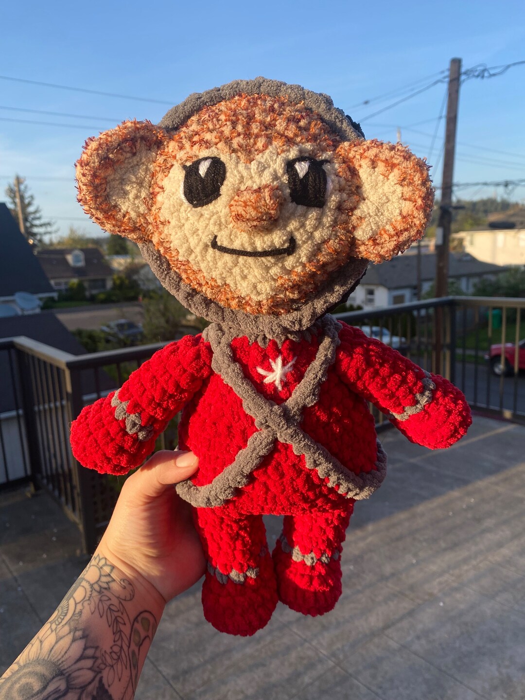 Astro Monkey Crochet Plushie - Etsy