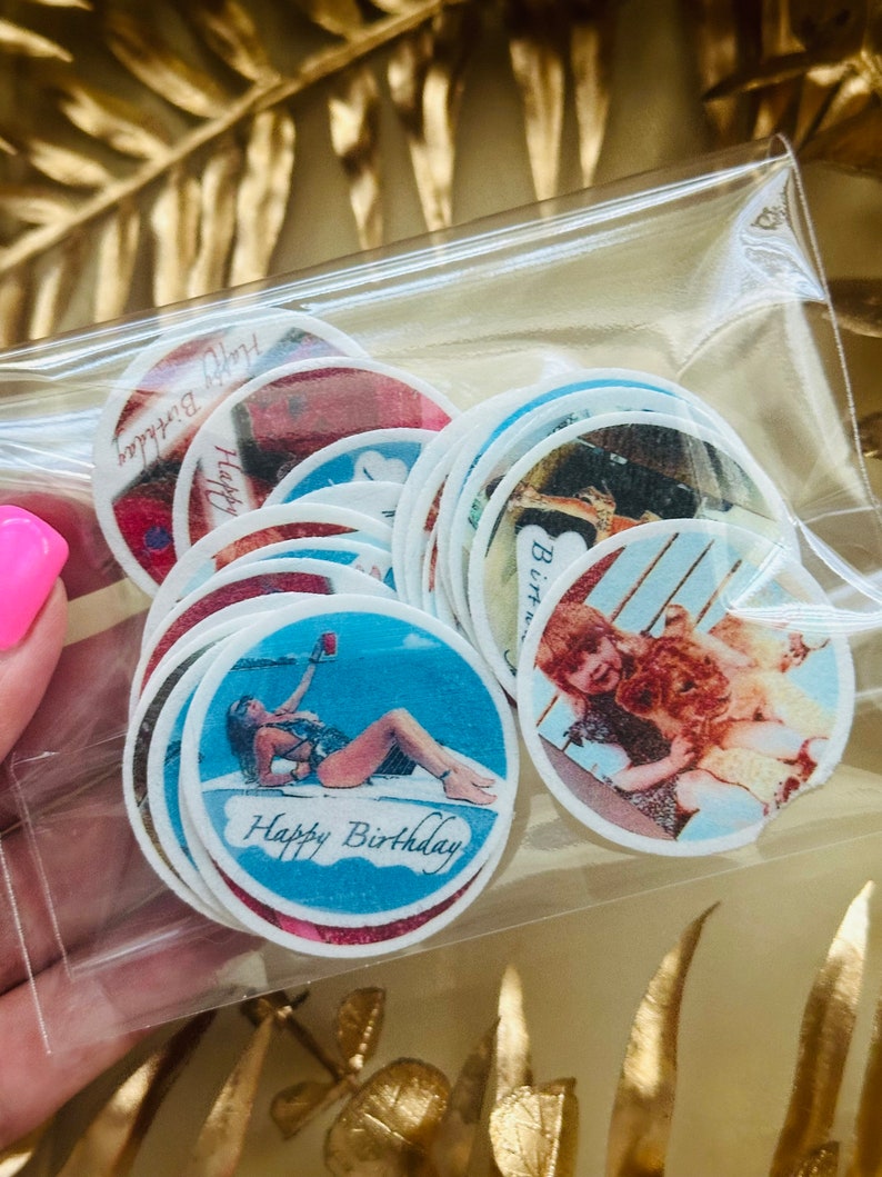 50 Custom Edible Photo Drink Toppers: Wafer Paper Cocktail Decorations ...