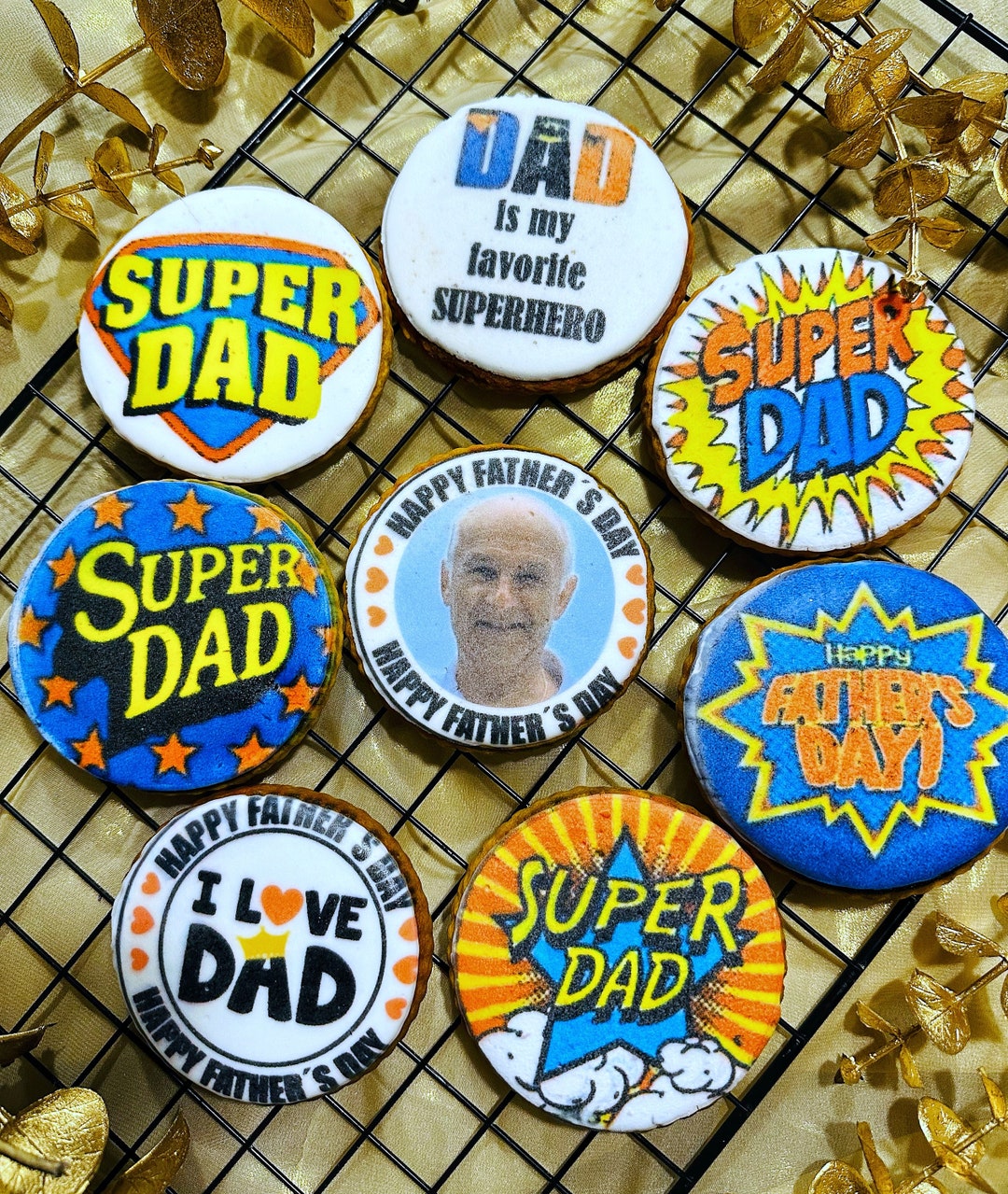 Cookies With Photo for Father's Day, Father’s Day Cookie Set, Father’s ...