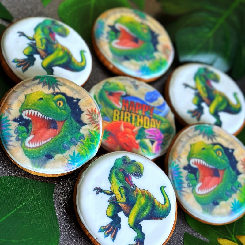 Dinosaur Cookies - Etsy
