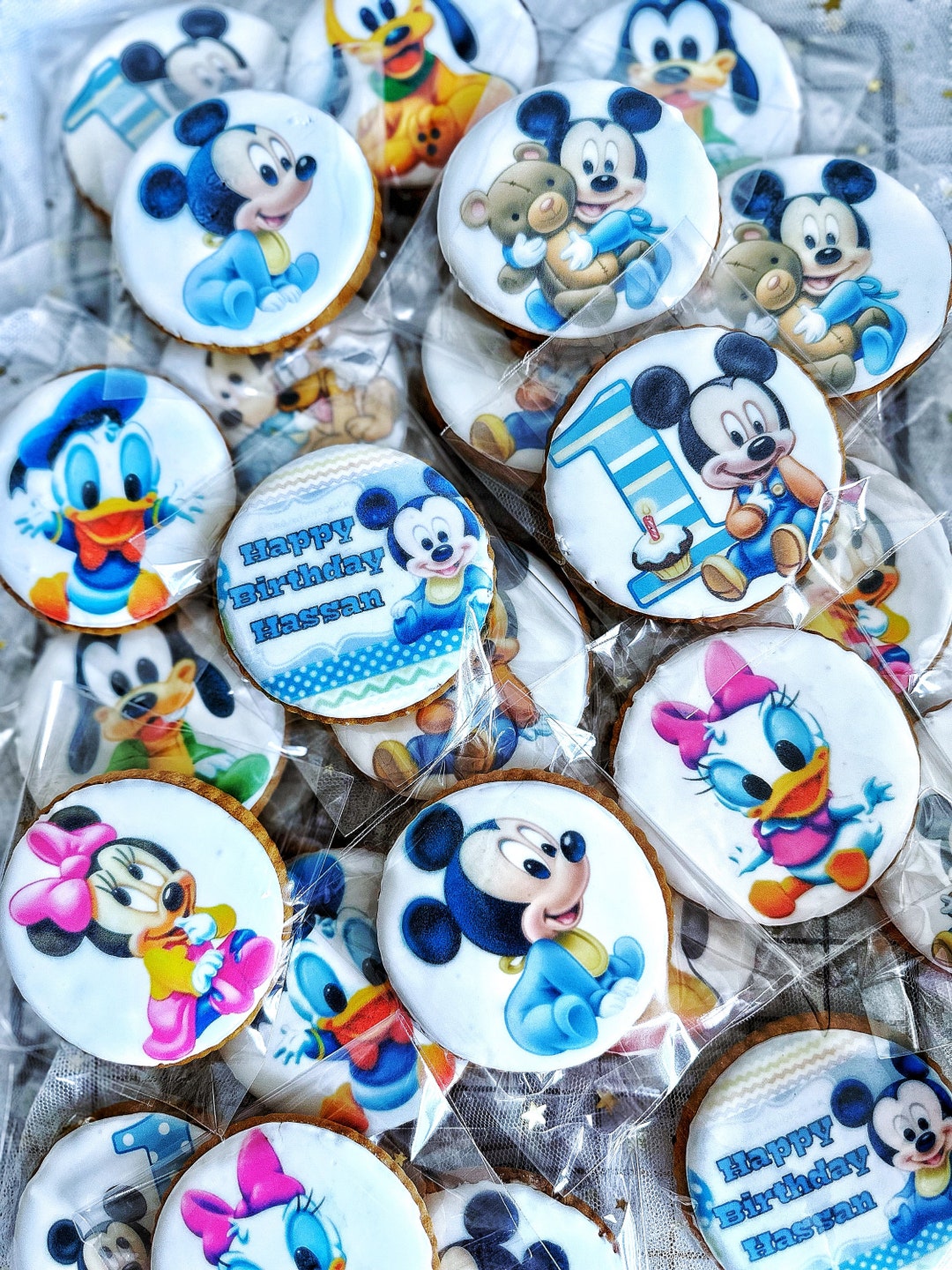 Baby Mickey Mouse Themed Cookie, Birthday Mickey Mouse Sugar Cookies 12 ...