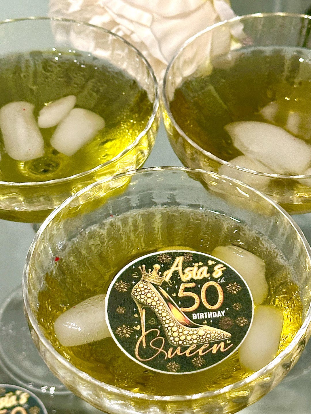 Personalized Birthday Drink Toppers: Edible Wafer Paper Cocktail ...