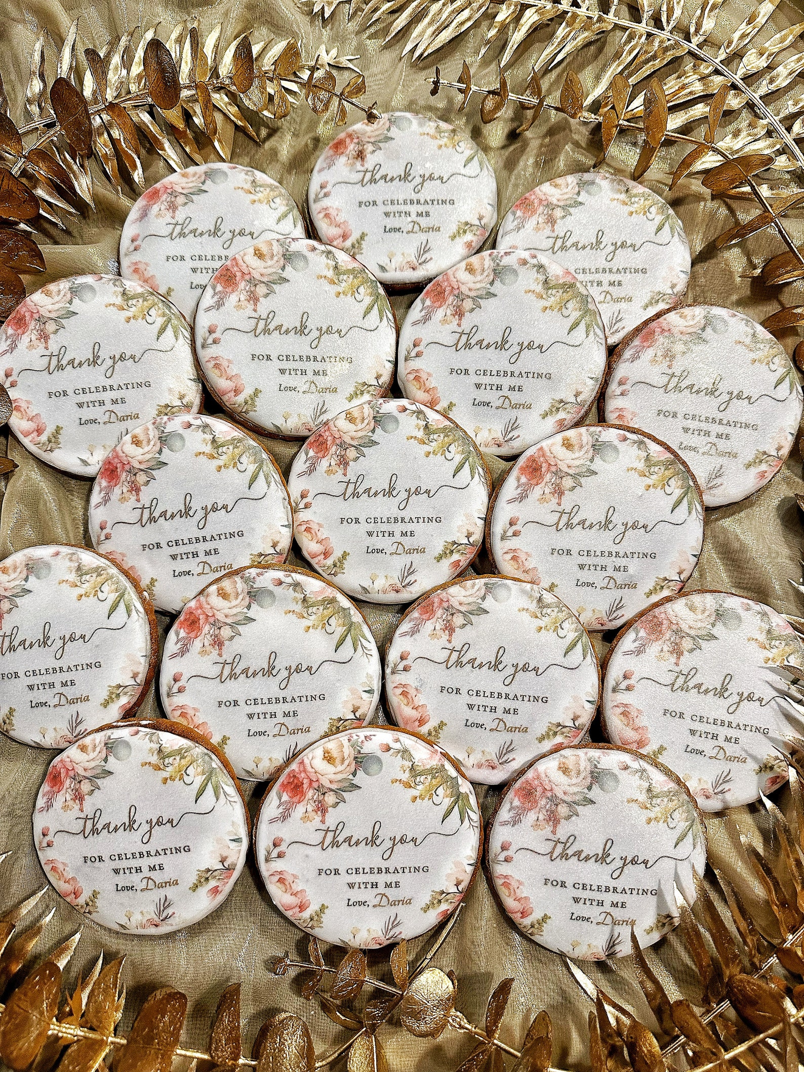 Personalized Thank You Cookies: Baby Shower & Wedding Favors (1 Dozen ...