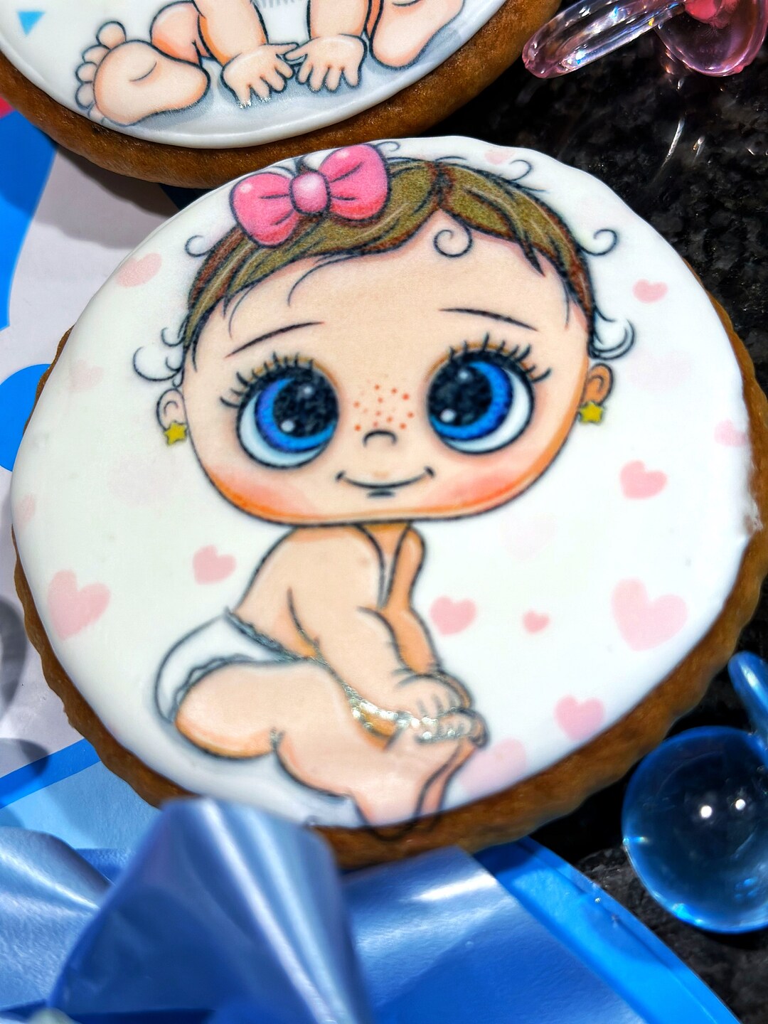 Gender Reveal Cookie ,he or She Cookies, Your Design Cookie, Pics Print ...