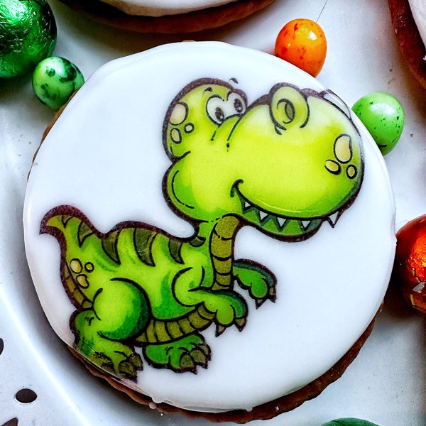 Dinosaur Party Girl Cookies - Etsy