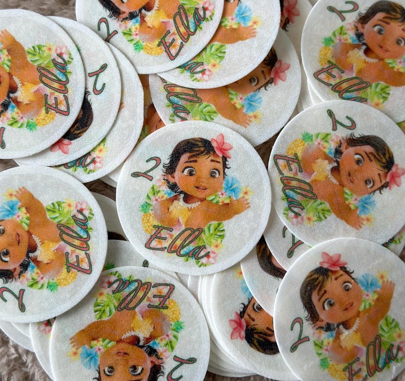 Pre-cut Edible Cupcake Toppers Valentine Animals, Wafer Paper or Sugar ...
