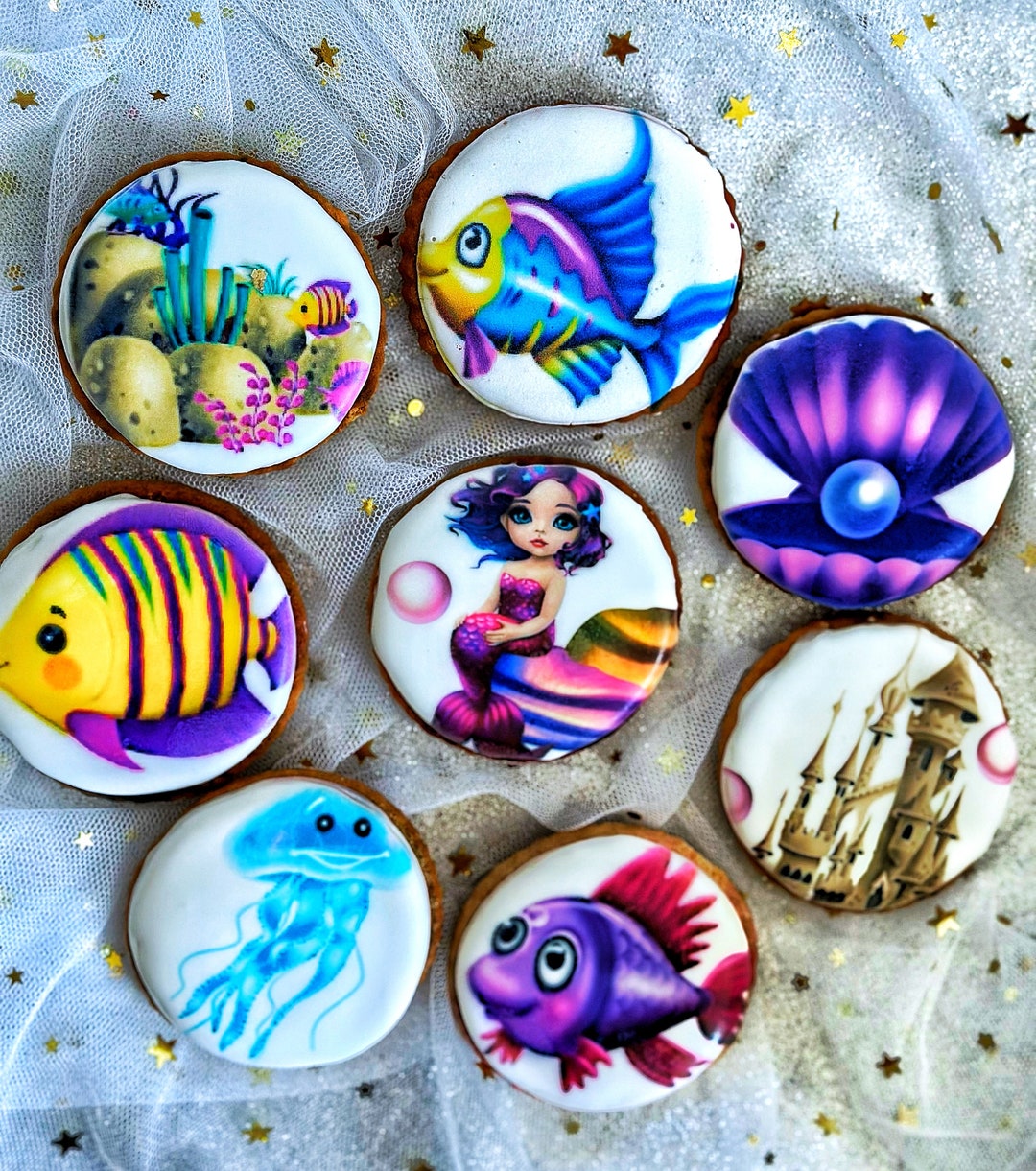 Mermaid Under the Sea Decorated Cookie ,mermaid Cookie, Mermaid Treats ...