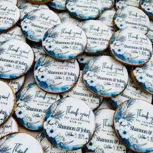 Personalized Wedding Favor Cookies, Custom Names & Date, Thank You ...