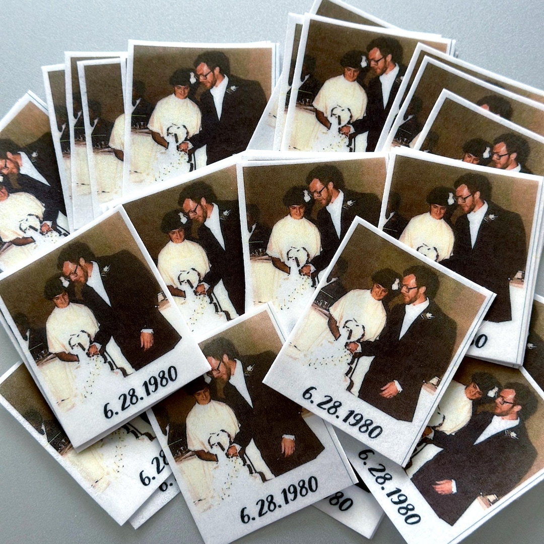Personalized Square Cupcake Toppers – Custom Photo Edible Images ( Pre ...