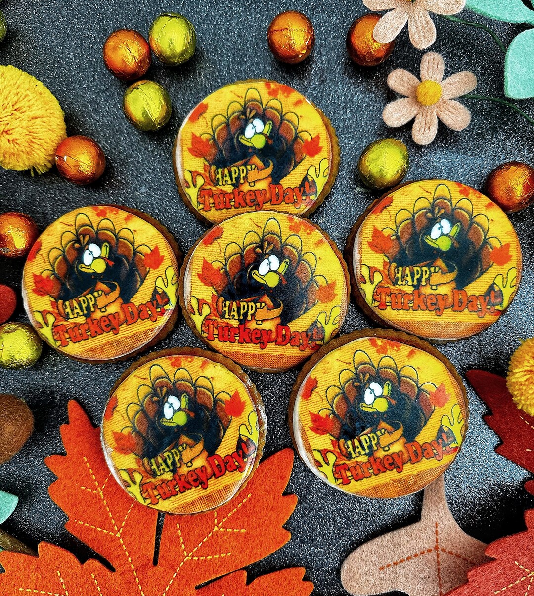 Holiday Fall Cookies, One Dozen Thanksgivings Cookie Set, Set of 12 ...