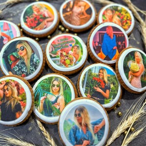 Your Design Cookies 12 Pcs, Pics Print Cookies, Custom Honey Cookies ...