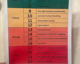Borg Rating of Perceived Exertion. Modified Borg. English and Spanish ...