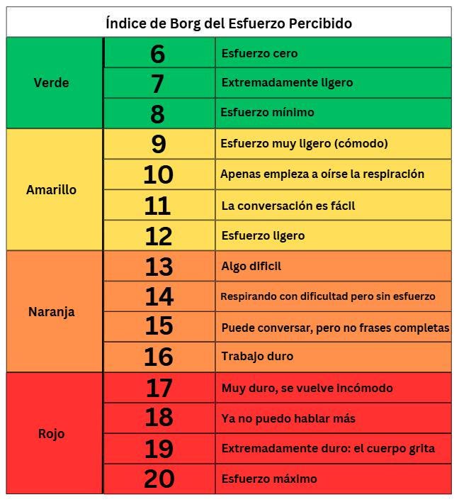 Borg Rating of Perceived Exertion. Modified Borg. English and Spanish ...