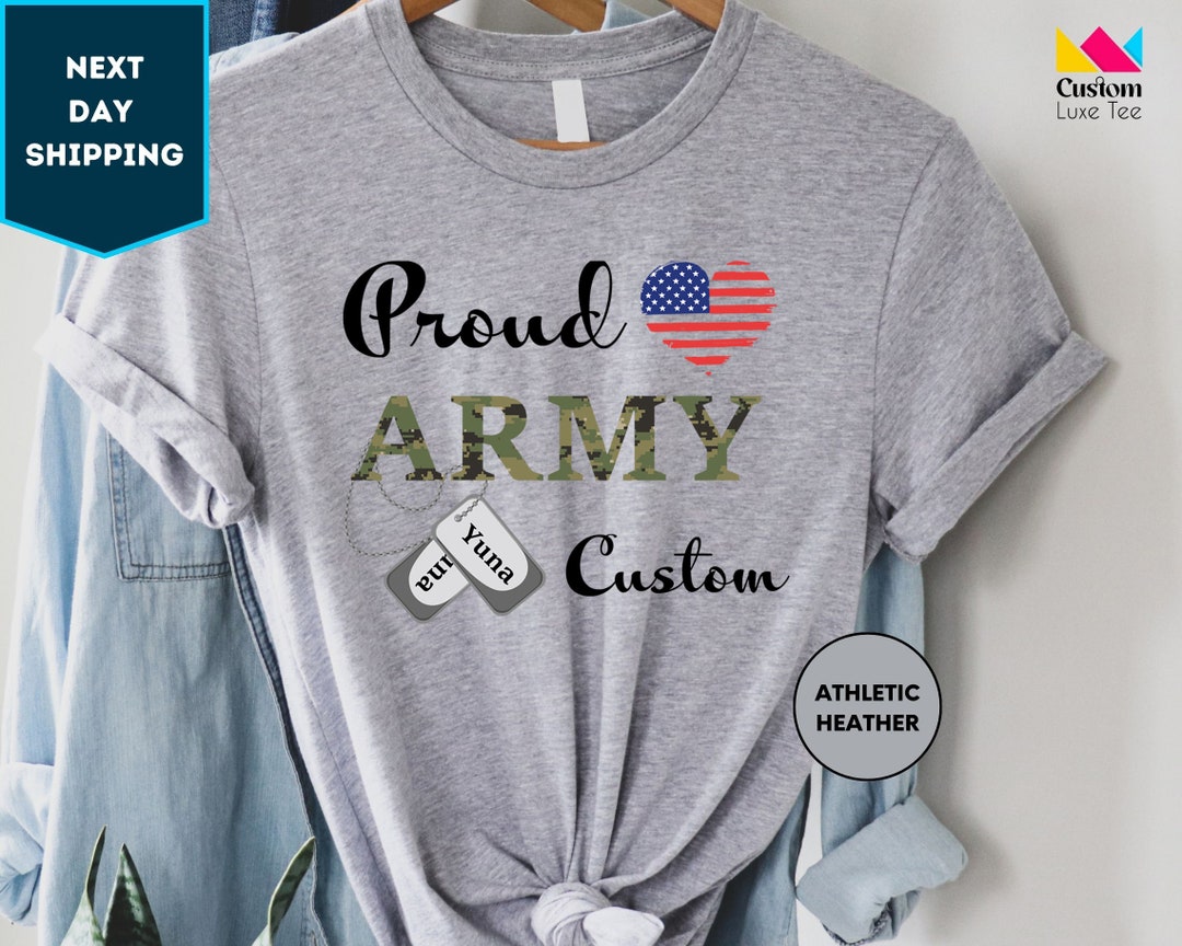 Custom Proud Army Shirts Personalized Army Family Shirts, USA Army ...