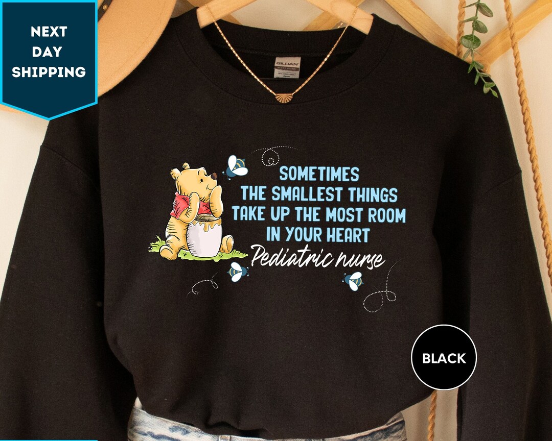 Winnie the Pooh Pediatric Nurse Sweatshirt, Pooh Bear Nurse Sweater ...