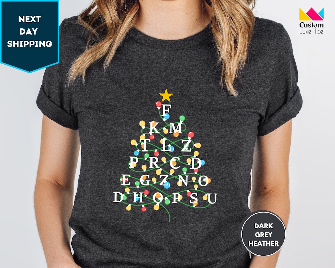 Optician Christmas Tree Shirt, Optometree Christmas Shirt, Optometry ...
