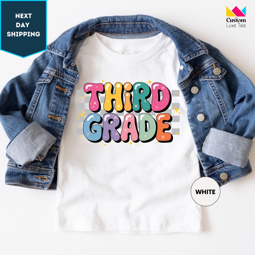 3rd Grade Shirt, Back to School Shirt, Kids Hello Third Grade Tee, 1st ...