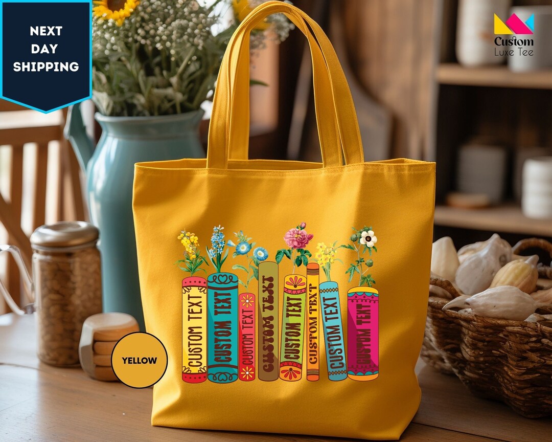 Personalized Favorite Books Tote Bag, Custom Book Tote Bag, Custom ...