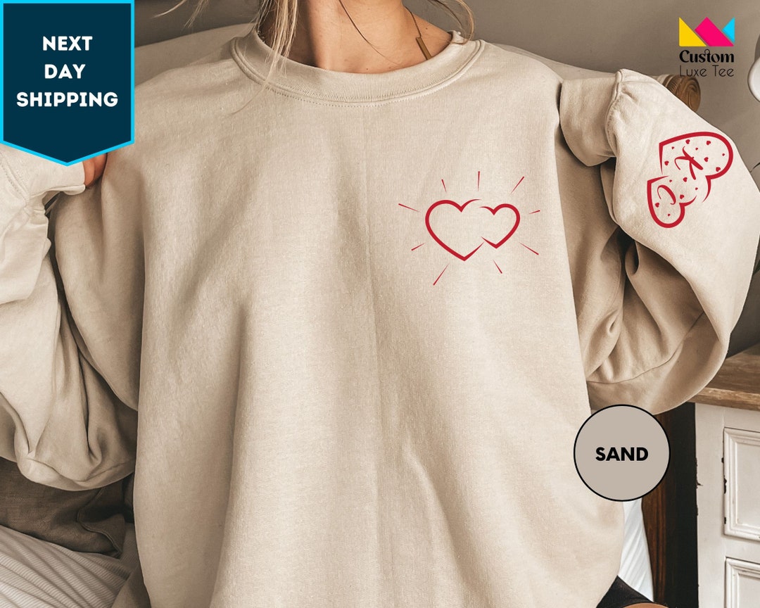 Personalized Valentine's Day Sweater With Arm Print, Love Sweater ...