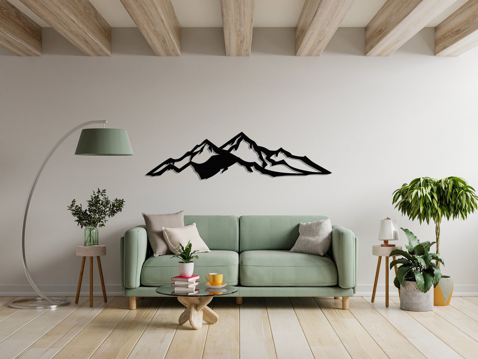 Mountain Design Laser Ai Pdf Dxf Files Laser Cut Files Silhouette ...