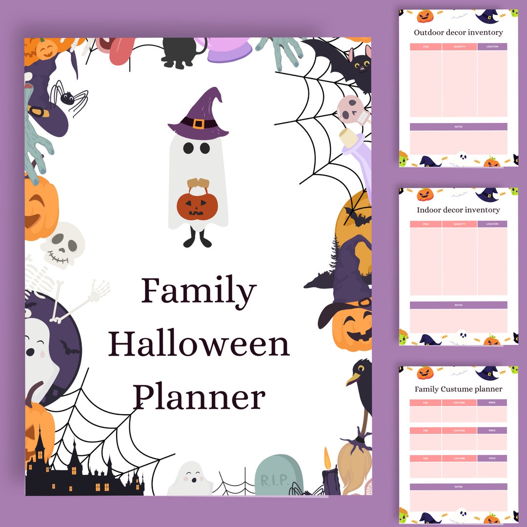 Halloween Planner Printable Halloween Schedule Fall Party - Etsy