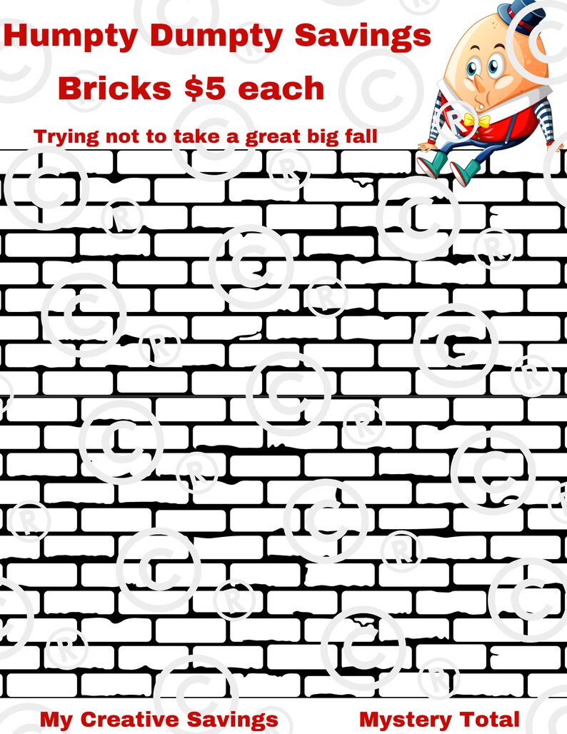 Humpty Dumpty Savings - Etsy