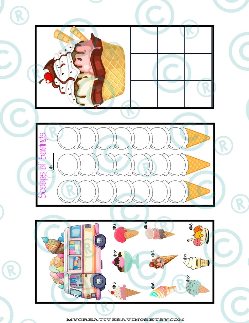 Ice Cream Savings - Etsy