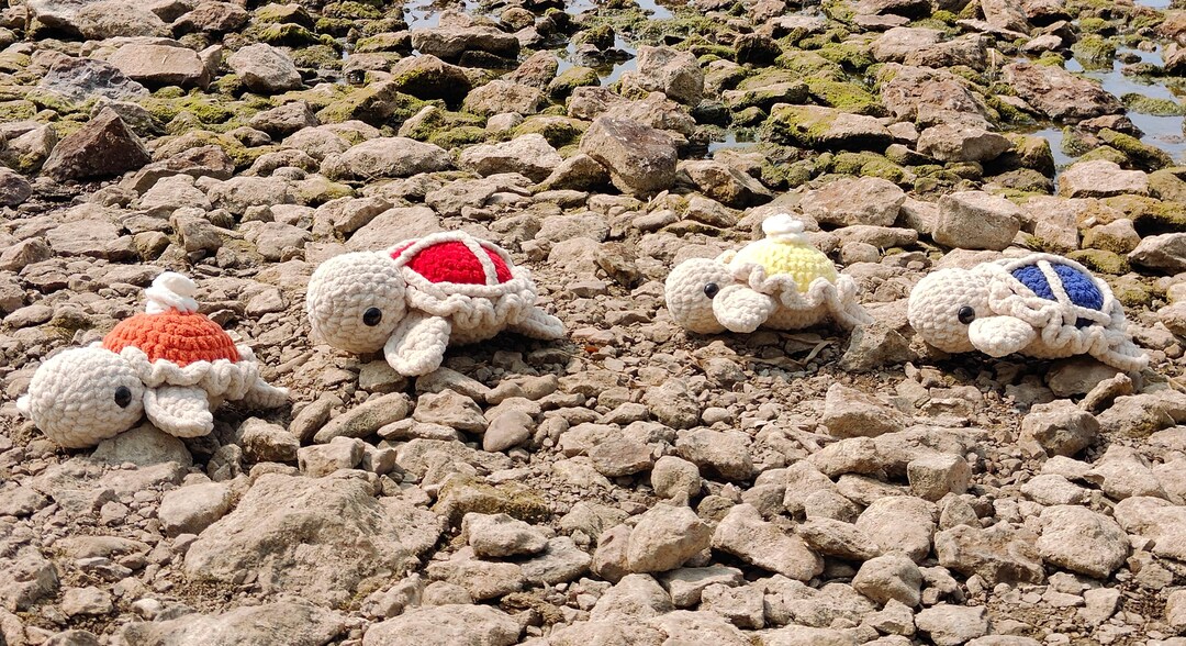 Crochet Pie Turtles Handmade Amigurumi Plushies - Etsy