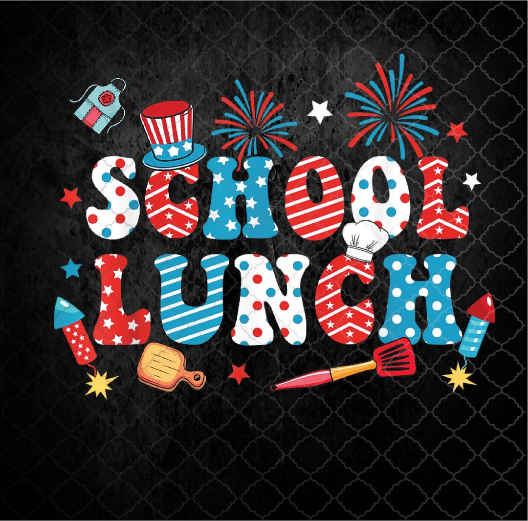 America USA Fireworks School Lunch Happy 4th of July Png Design - Etsy