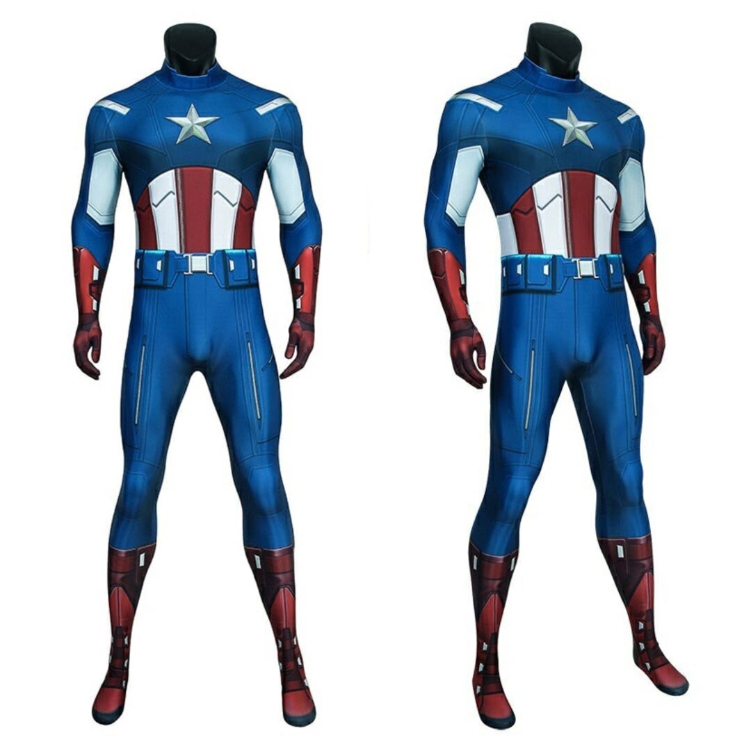 Captain Steven Rogers Superhero Cosplay Costume-adult Jumpsuit - Etsy