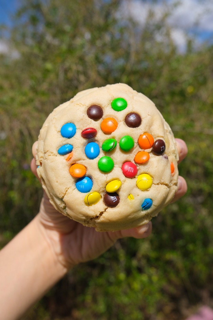 Chunky M&M Stuffed Cookies Recipe Giant Mnm Cookies, Homemade Cookies ...