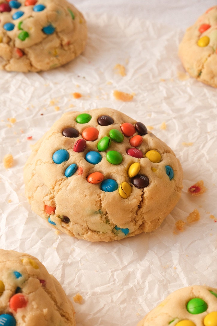Chunky M&M Stuffed Cookies Recipe Giant Mnm Cookies, Homemade Cookies ...