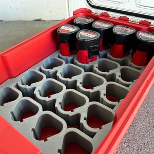 Milwaukee PACKOUT M12 Battery Holder Rack Tray Insert Storage - Etsy