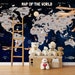 Child Map Kids Room Wallpaper With Space Background, Peel and Stick ...
