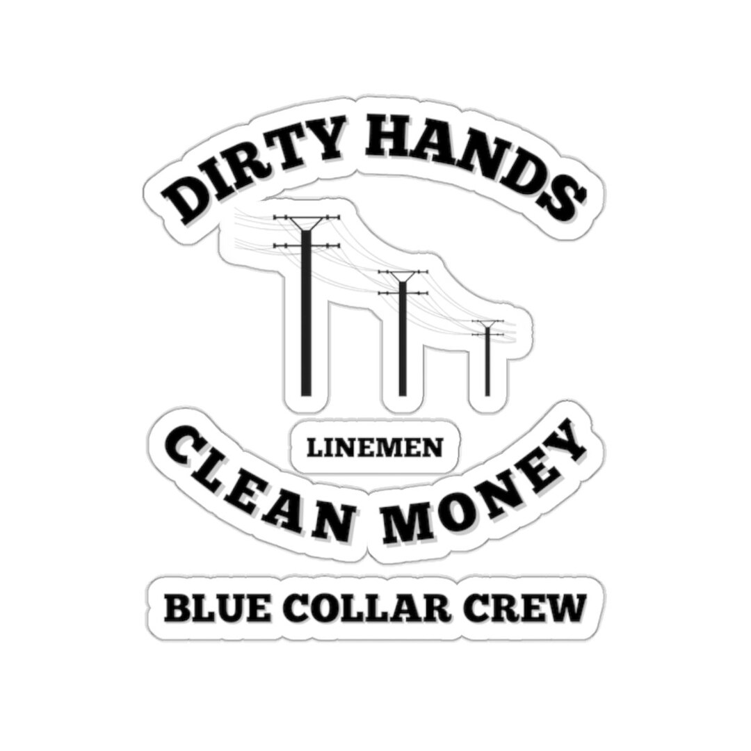Blue Collar Linemen Sticker - Etsy
