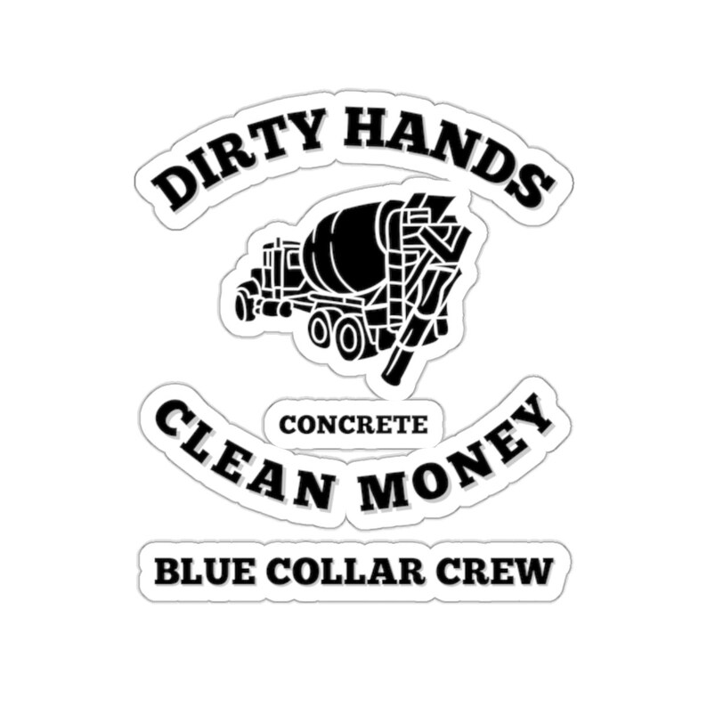 Blue Collar Concrete Sticker - Etsy