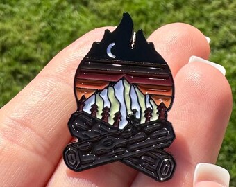 Campfire Lapel Pin CC520 Fire Adventure Scout and Camping - Etsy