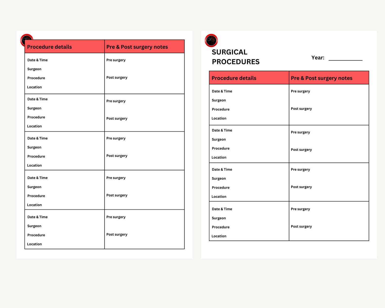 Surgery Care Package, Pre-surgery Planner, Surgery To-do List, Doctor ...
