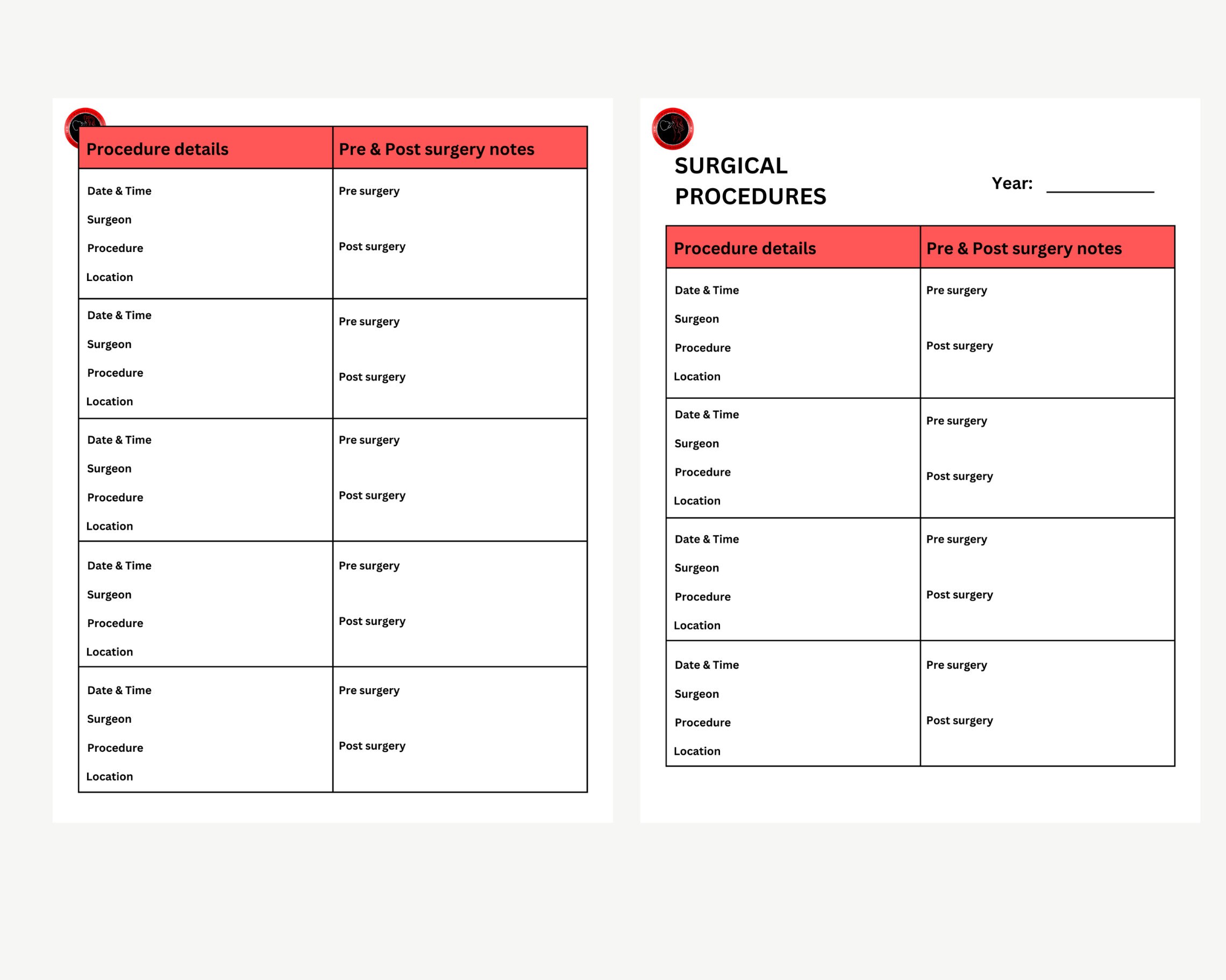 Surgery Care Package, Pre-surgery Planner, Surgery To-do List, Doctor ...