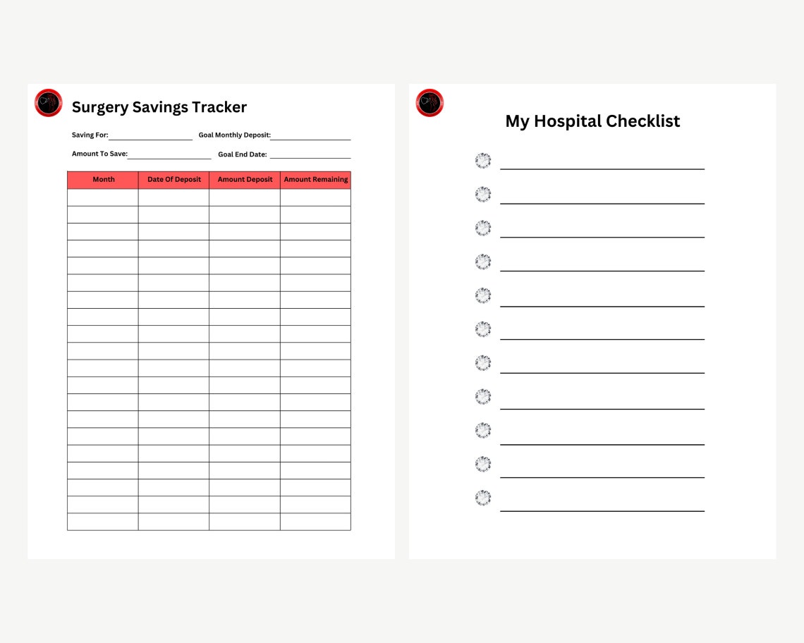 Surgery Care Package, Pre-surgery Planner, Surgery To-do List, Doctor ...