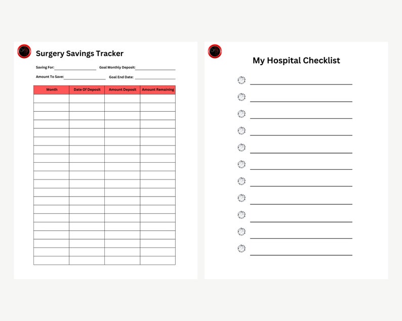 Surgery Care Package, Pre-surgery Planner, Surgery To-do List, Doctor ...