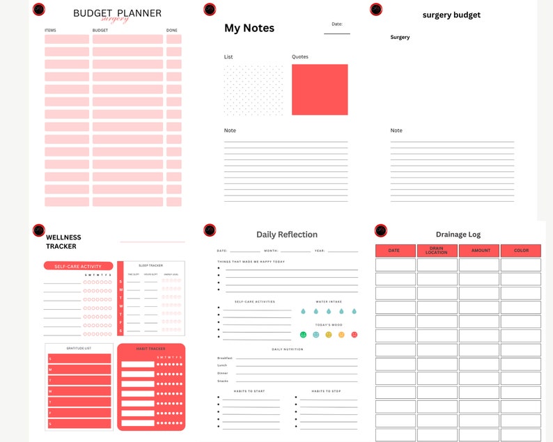 Surgery Care Package, Pre-surgery Planner, Surgery To-do List, Doctor ...