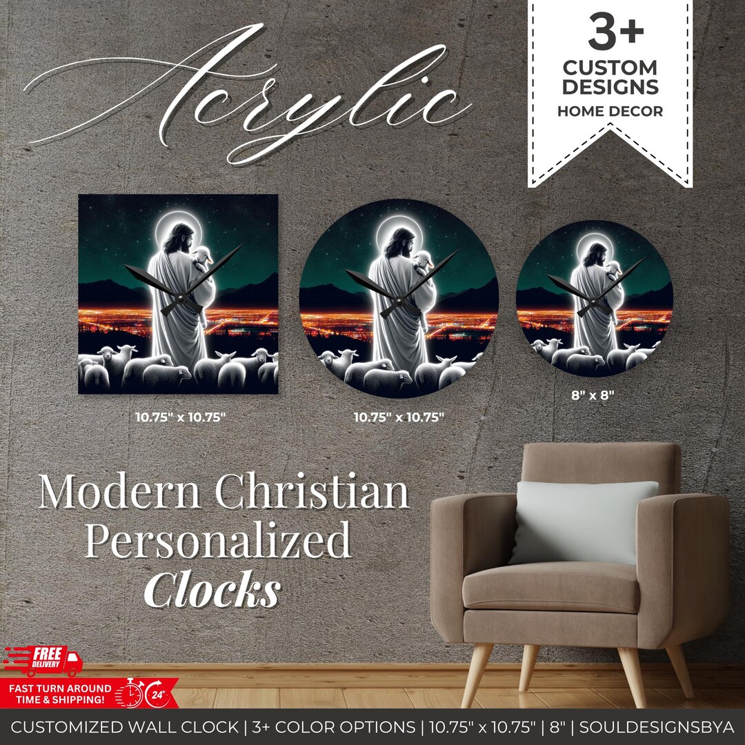 Personalized Bible Verse Clock: Acrylic Christian Home Decor - Etsy