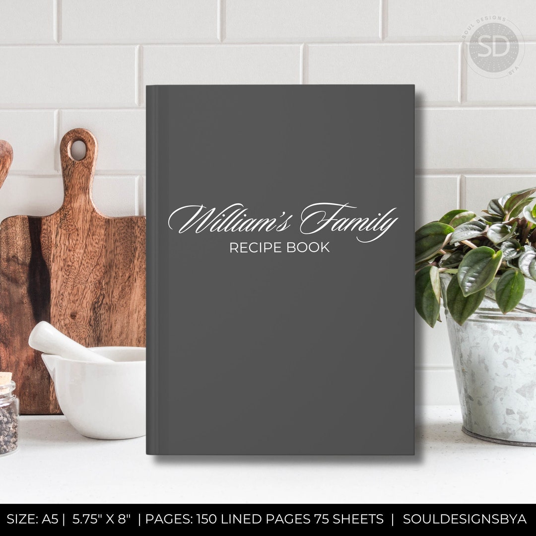 Personalized Family Recipe Book: Custom A5 Cookbook Keepsake - Etsy