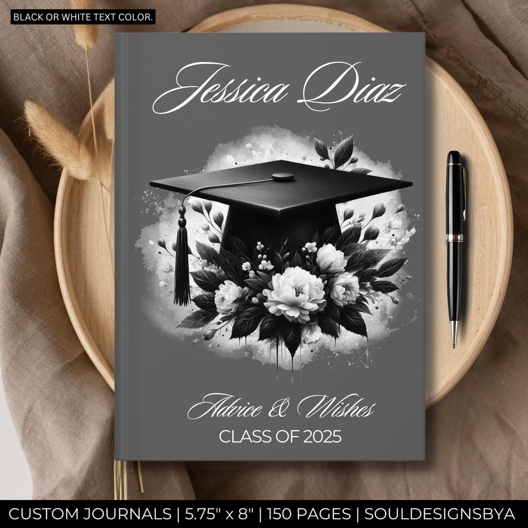Personalized Graduation Journal, Graduation Journal Girl Gifts for Her ...
