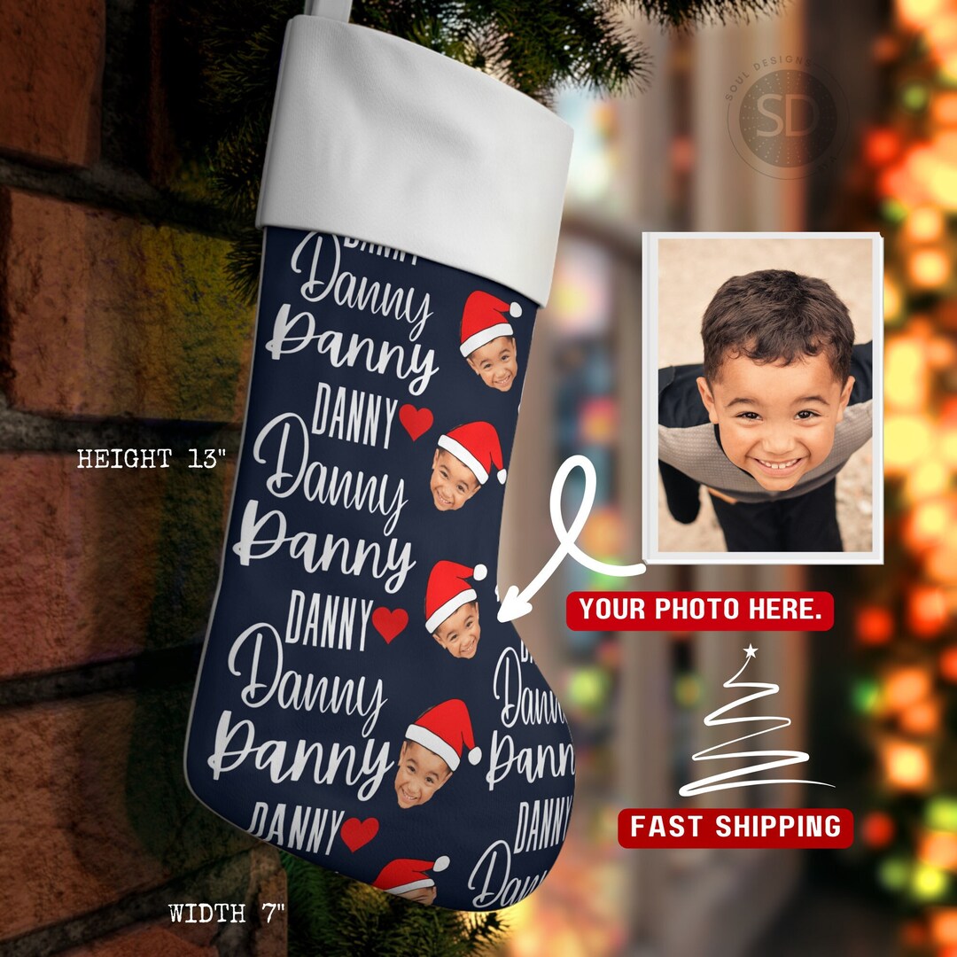 Stocking Face Custom, Personalized Christmas Stocking, Custom Holiday ...