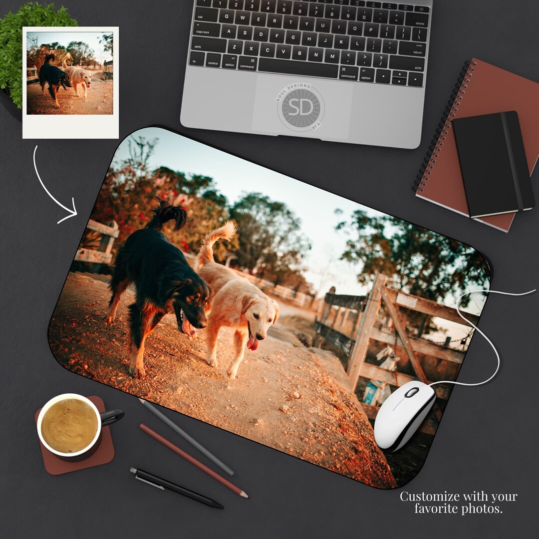 Phot Collage Desk Mat, Custom Desk Mat, Pet Mat Accessory, Mousepad ...