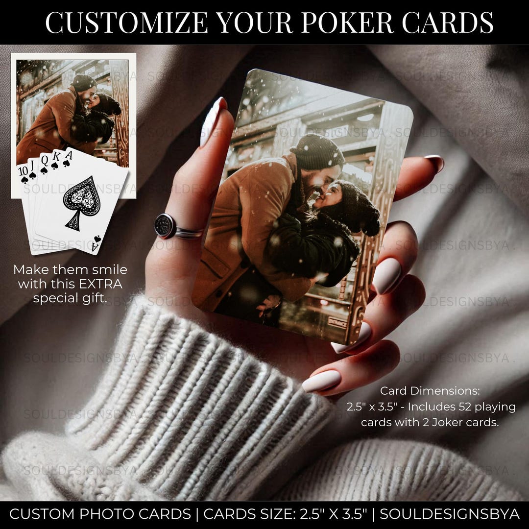 Custom Poker Cards With Photos, Playing Cards Set for Couple Date Game ...